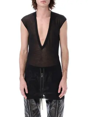 Rick Owens V-neck T-shirt - Black