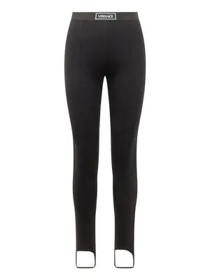Versace Mini High-waisted Jersey Leggings - Black