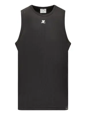 COURREGES Courreges Logo Tank Top Black