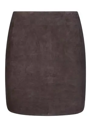 ROTATE BY BIRGER CHRISTENSEN ROTATE High Waist Mini Skirt With Zip Closure Marrone