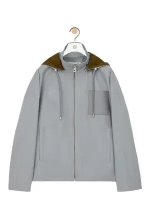 Loewe Mini Outerwear Jacket With Hood - Lightgrey