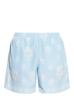 Alexander McQueen Skull Print Swim Shorts - Bluewhite