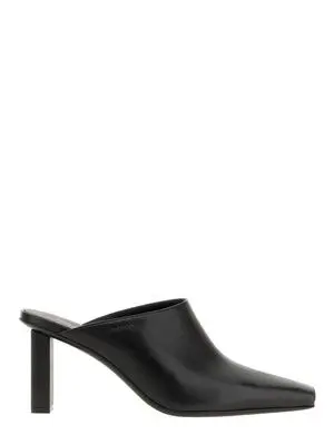 COURREGES Sleek Leather Mules - Black