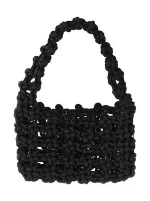 Kara Knotted Shoulder Bag - Black