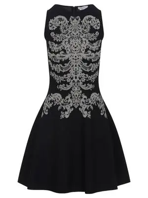 ALEXANDER MCQUEEN Alexander McQueen Lace Ribcage Jacquard Mini Dress