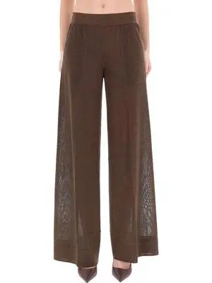 CIRCUS HOTEL Tailored Wide Leg Trousers - Brown