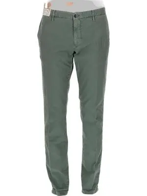 Incotex Modern Fit Trousers With Paint Logo - Grey