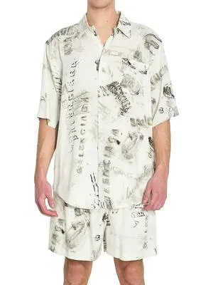 Balenciaga Mini Short Sleeve Shirt - Grey