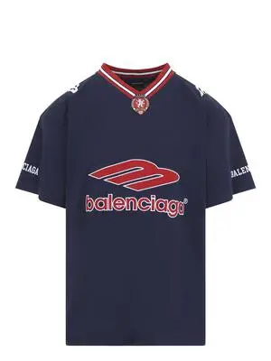 Balenciaga V-neck Oversized T-shirt - Drknavyred