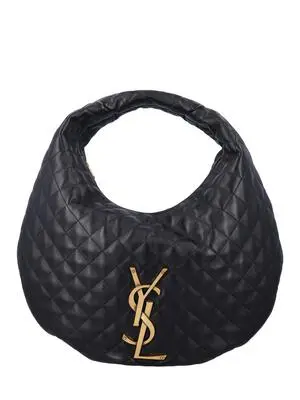 Saint Laurent Icare Hobo Bag In Quilted Nappa - Black