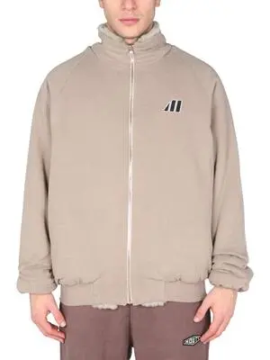 MOUTY Reversible Cotton And Faux Fur Sweatshirt - Beige