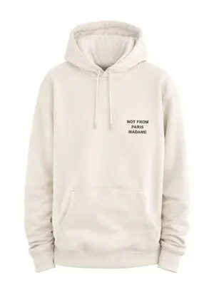 Drole De Monsieur DRÔLE DE MONSIEUR Cotton Slogan Hoodie Beige