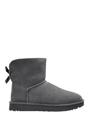 UGG UGG Mini Bow II Sheepskin Boots Grey