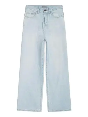 BALENCIAGA BALENCIAGA High-Rise Wide-Leg Light Wash Denim
