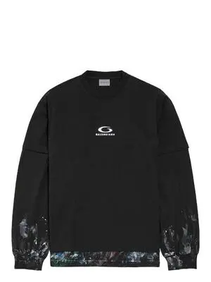 Balenciaga Double Layered T-shirt For - Black