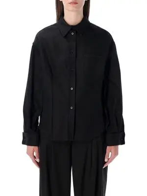 Balenciaga Cocoon Fit Long Sleeve Shirt - Black