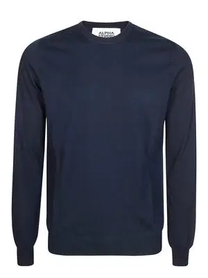 Alpha Studio Classic Crew Neck T-shirt - Blu