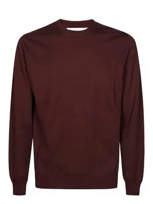 Alpha Studio Essential Crew Neck T-shirt Long Sleeve - Marrone