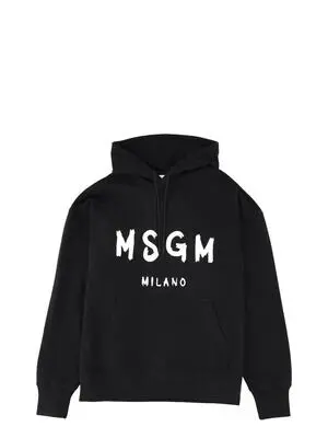 MSGM Cotton Sweatshirt - Black
