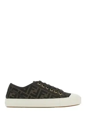 Fendi Canvas Low Top Sneakers - Tabaconero