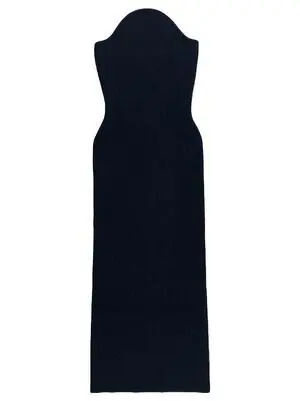 Khaite Ribbed Mini Dress - Black