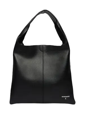 Patrizia Pepe Textured Hobo Shoulder Bag - Nero