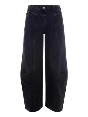 Patrizia Pepe Wide Leg Jeans - Black Wash