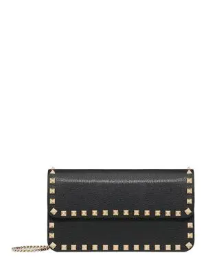 VALENTINO VALENTINO GARAVANI Mini Studded Leather Handbag With Magnetic Closure