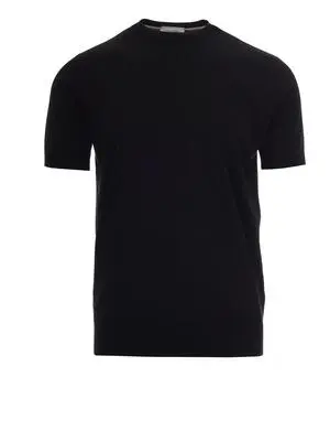 PAOLO PECORA Paolo Pecora Short-Sleeve Knit Crewneck Top Nero