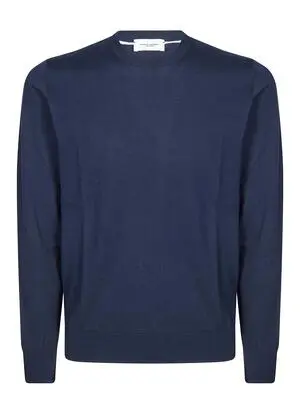 PAOLO PECORA PAOLO PECORA Crew Neck Long Sleeve Cotton Sweater Blu