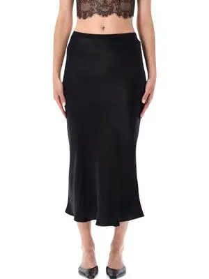 ANINE BING High-waisted Midi Skirt - Nero