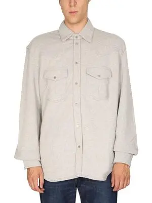 DIESEL® Classic Cotton Long Sleeve Shirt - Grey