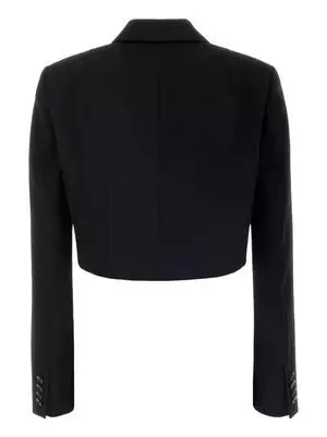 Balenciaga Cropped Single-breasted Blazer - Black