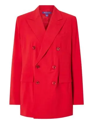 Ralph Lauren Ramona Double-breasted Wool-blend Blazer - Red