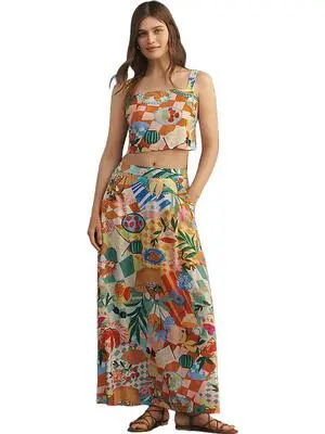 HUTCH Nemy Skirt - Yellow Pattern