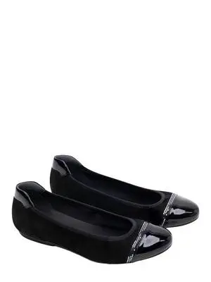 Hogan Sequinned Ballet Flats - Black