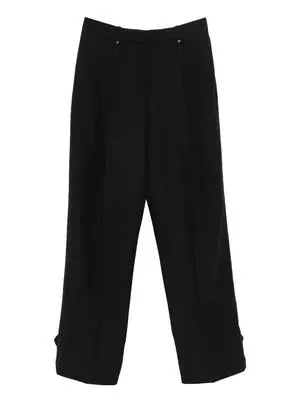 Stine Goya Pressed-crease Buttoned-cuff Trousers - Black