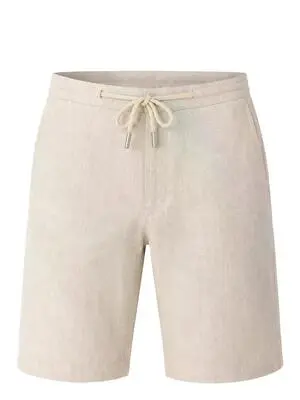 PATRICK ASSARAF Linen Drawstring Shorts - Neutrals