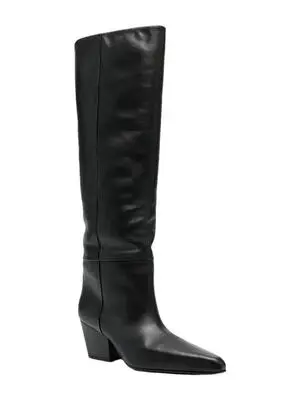 Paris Texas Jane Pointed-toe Knee-high Boots - Black