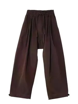 JAN JAN VAN ESSCHE Drawstring Wide-leg Trousers - Brown