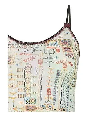 Momoni Airelle Graphic-print Top - Neutrals