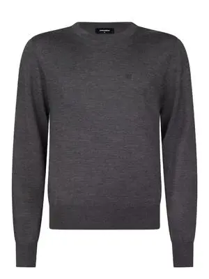 Dsquared2 Upside-down Logo Virgin Wool Pullover - Grey