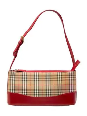 Burberry Haymarket Check Canvas Shoulder Bag - Neutrals