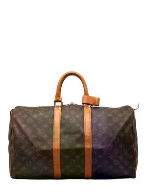 LOUIS VUITTON 1986 Monogram Keepall 45 Travel Bag - Brown