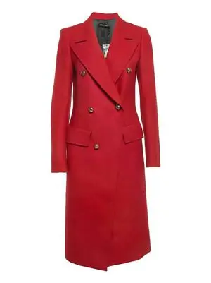 Sonia Rykiel Paris Double-breasted Wool Coat - Red