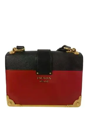 Prada Calf Leather Shoulder Bag - Red
