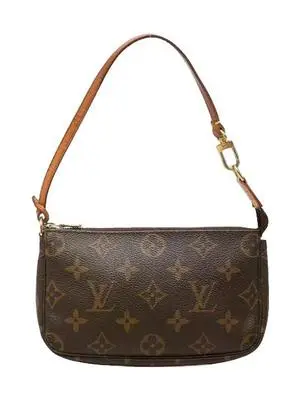 LOUIS VUITTON Monogram Mini Pochette Accessoires Handbag - Brown