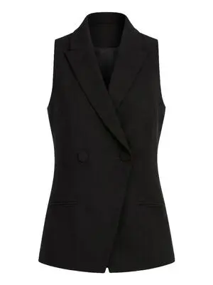 THE SEI Double-breasted Halterneck Vest - Black