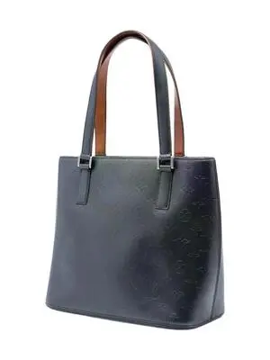 LOUIS VUITTON Monogram Mat Stockton Tote Bag - Blue