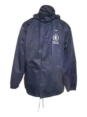 Balenciaga Wfp Oversized Hooded Jacket - Blue